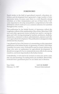 Agronomic Terminology (Sixth Edition) – The Indian Society of Agronomy